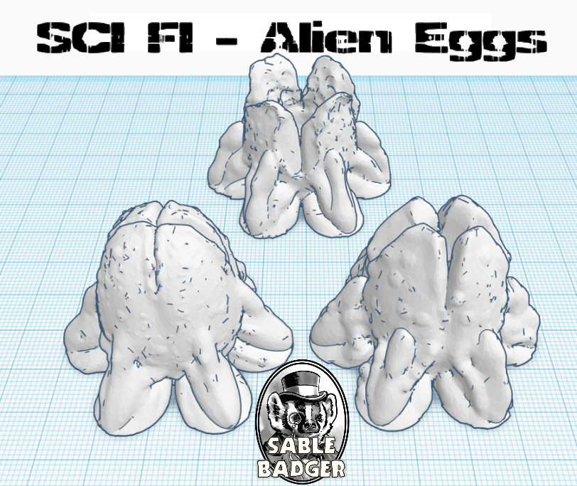 Day 2 - Alien Egg Pods - Sablebadger 3D Gallery